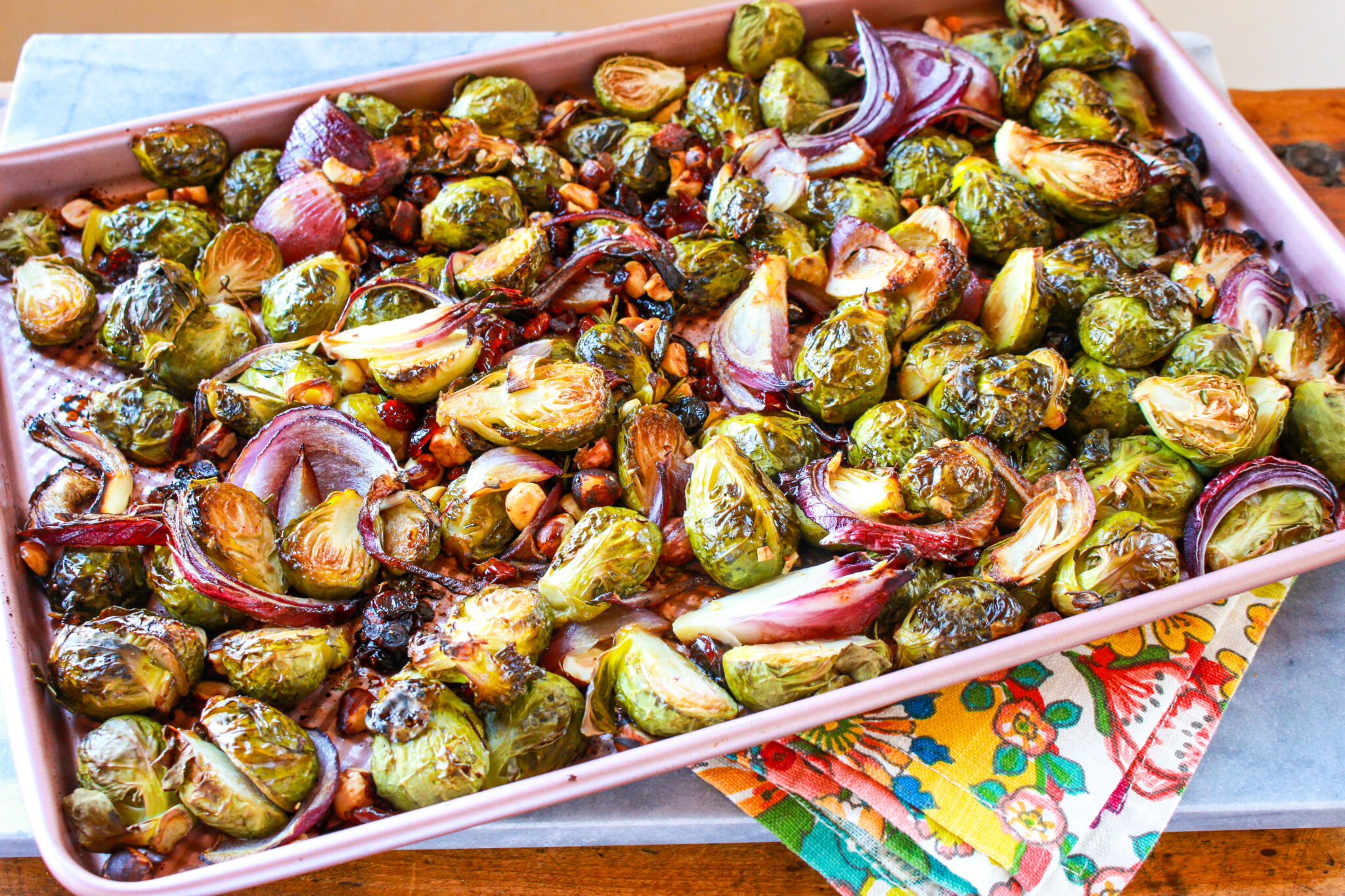 Maple Balsamic Oven Roasted Brussel Sprouts - Sharon Palmer, The Plant ...